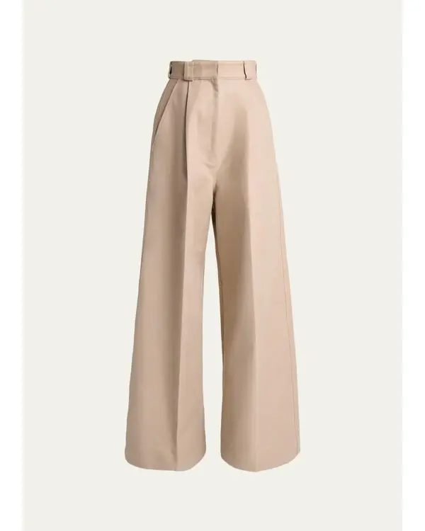 Balenciaga High-rise Pleated Wide-leg Pants
