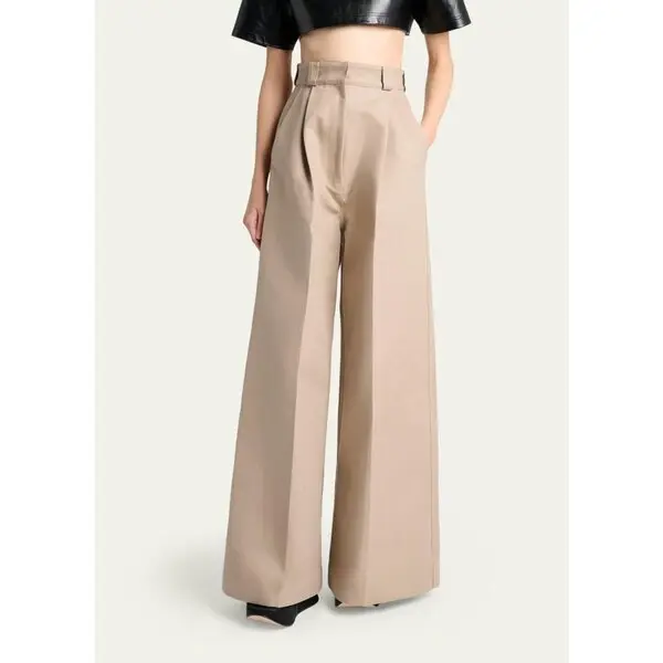 Balenciaga High-rise Pleated Wide-leg Pants