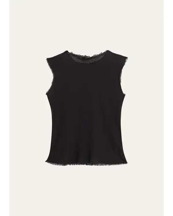All Three Iris Gauze Tank Top - Black