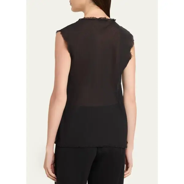 All Three Iris Gauze Tank Top - Black