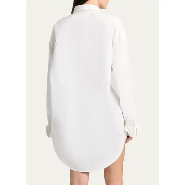 Balenciaga Organdi Cotton-silk Poplin Cocoon Collared Shirt