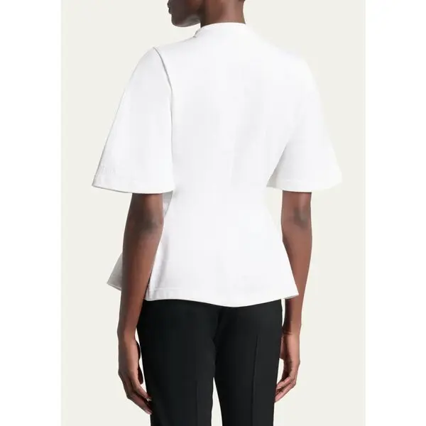Balenciaga Very Heavy Jersey Peplum T-shirt