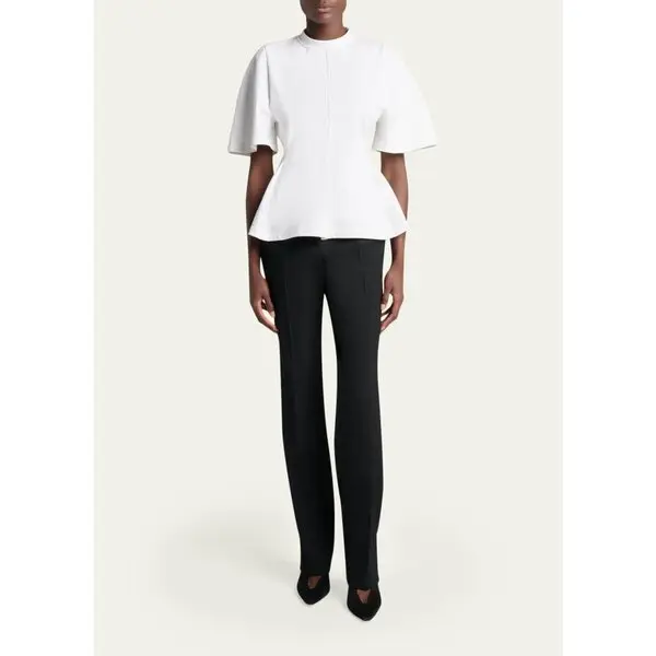 Balenciaga Very Heavy Jersey Peplum T-shirt