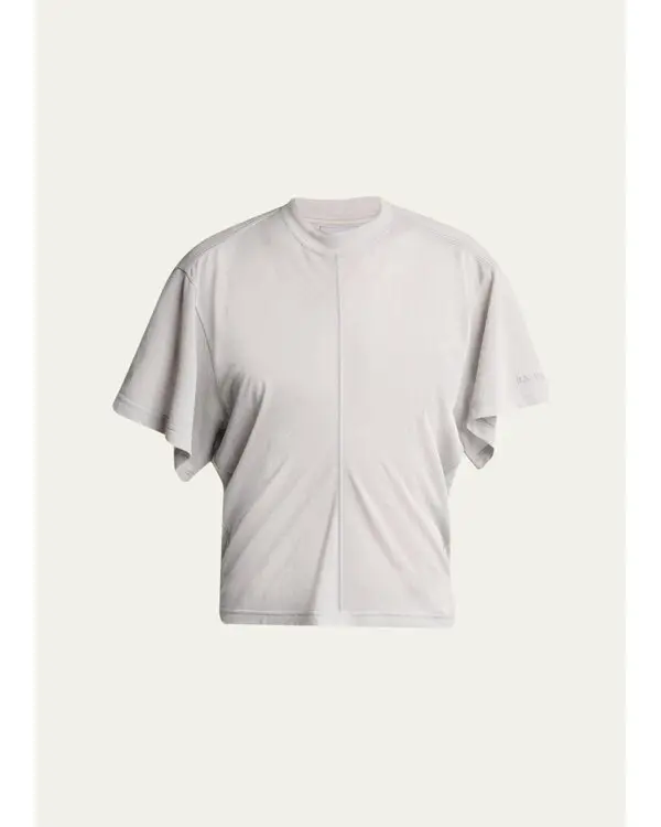 Balenciaga Transparent Jersey Draped T-shirt