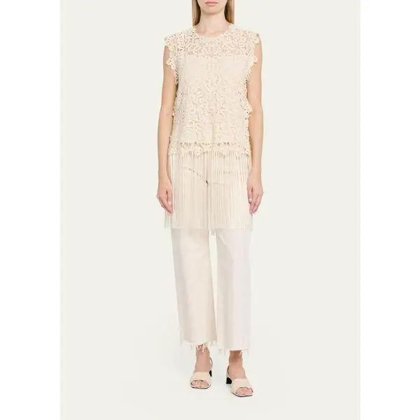 Sea Alina Embroidered Fringe Top