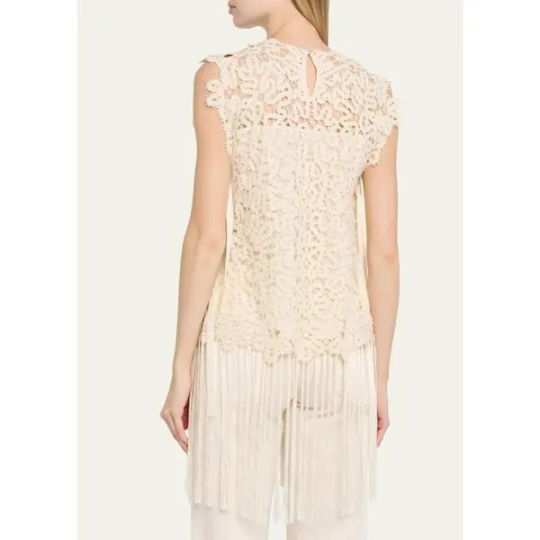 Sea Alina Embroidered Fringe Top