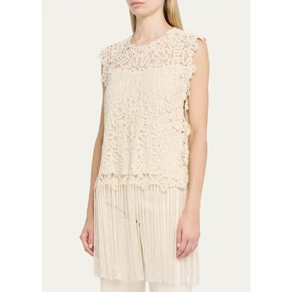 Sea Alina Embroidered Fringe Top