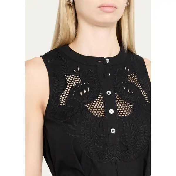 Veronica Beard Haleem Eyelet Poplin Mini Dress
