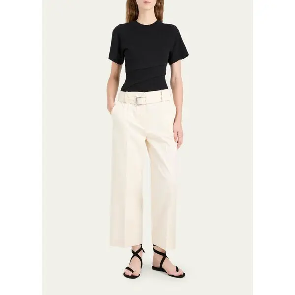 Proenza Schouler Hilma Pleated Cotton-blend Top - Black