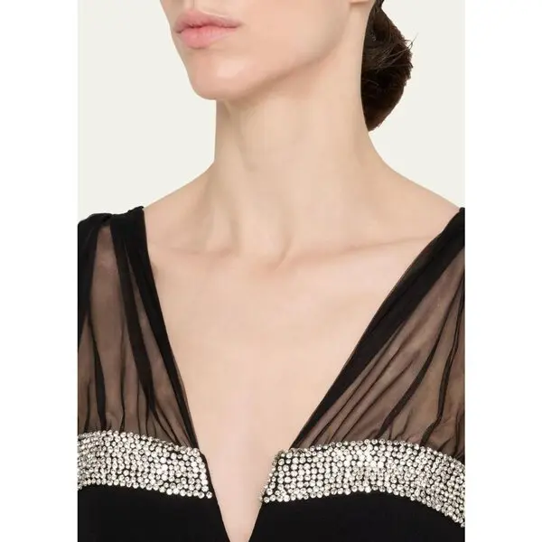 Rebecca Vallance Astros Crystal-trim Crepe Mini Dress