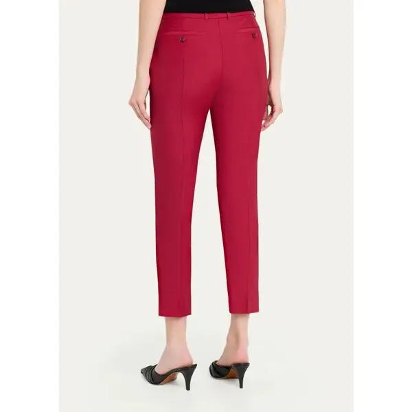 Alexander McQueen Certified Wool Mohair Slim-leg Ankle Trousers