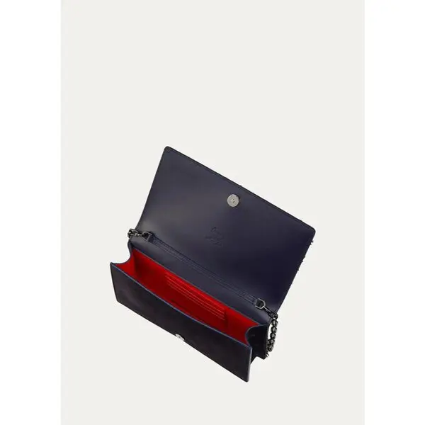 CHRISTIAN LOUBOUTIN Bettina Feather Clutch Bag In Silk Satin