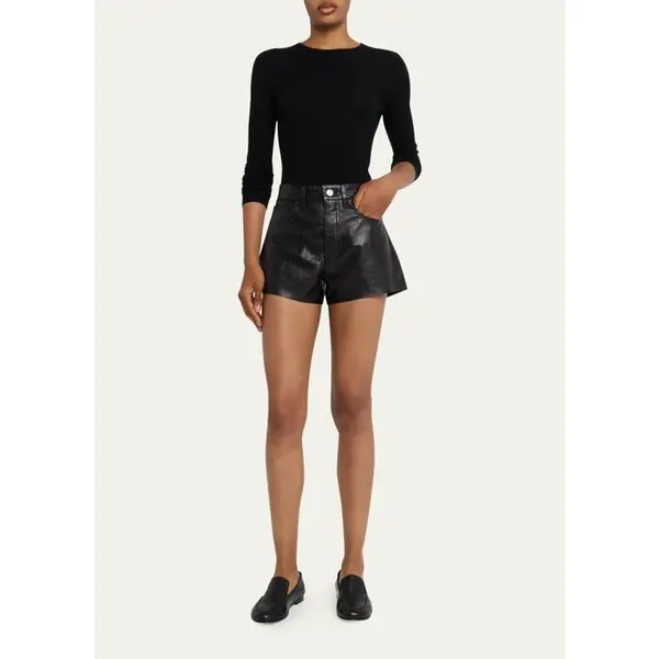 RE/DONE Leather A-line Shorts