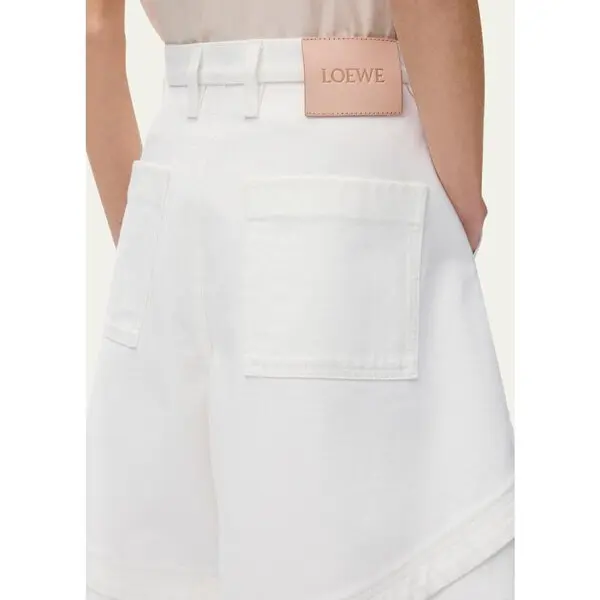 Loewe X Paula's Ibiza Panelled Cotton Denim Shorts