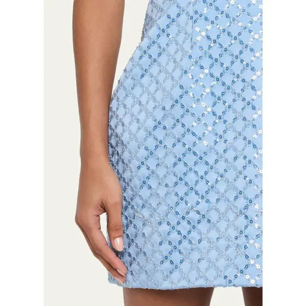 Rebecca Vallance Alix Sequined Strapless Mini Dress