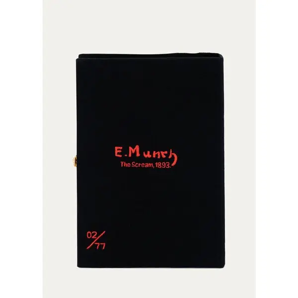 OLYMPIA LE-TAN Museum Edvard Munch Book Clutch Bag - Black