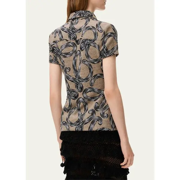 Loewe X Paula's Ibiza Cotton-blend Logo Buttoned Shirt - Beige/black