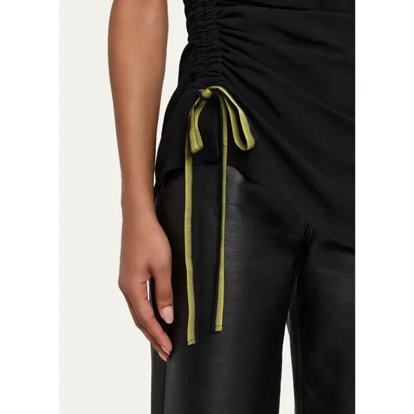 Proenza Schouler Melia Crinkle Halter Top