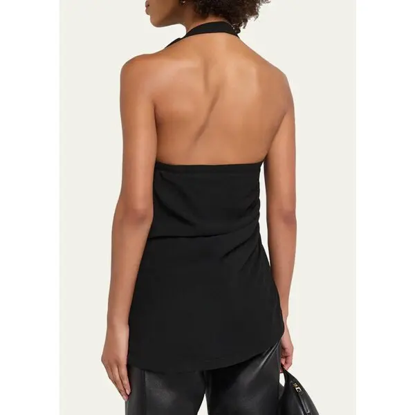 Proenza Schouler Melia Crinkle Halter Top