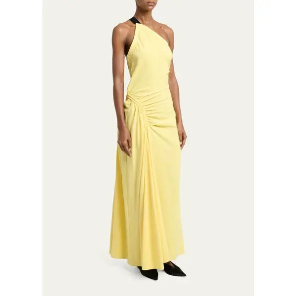 Proenza Schouler Sirena Ruched One-shoulder Dress - Yellow
