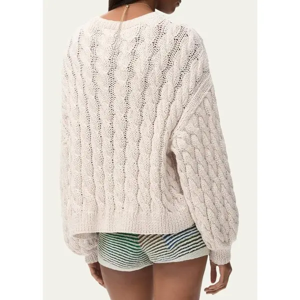 Loewe X Paula's Ibiza Anagram Cable-knit Sweater