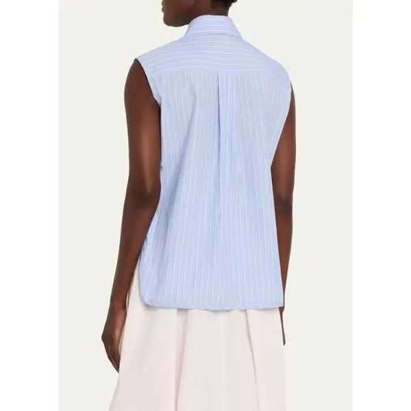 Loewe X Paula's Ibiza Striped Cotton-blend Sleeveless Top