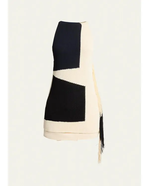 Proenza Schouler Saskia Color-block Textured Knit Top - Sand Multi