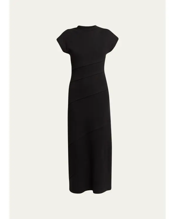 Proenza Schouler Hilma Cap-sleeve Column Dress - Black