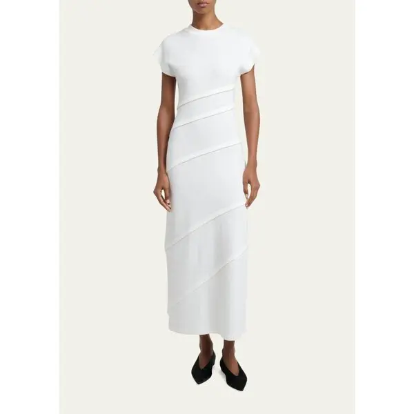 Proenza Schouler Hilma Cap-sleeve Column Dress - White