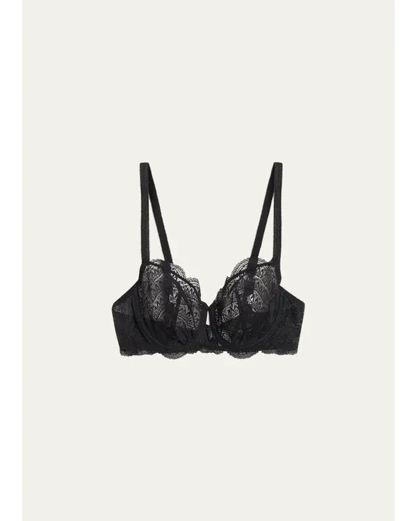 Simone Perele Karma Demi-cup Convertible Lace Bra - Black
