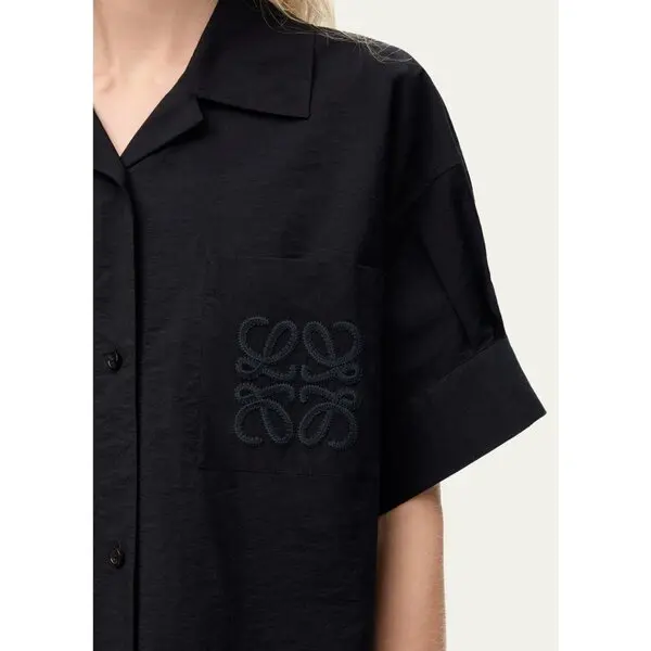 Loewe X Paula's Ibiza Anagram Short-sleeve Button-down Shirt