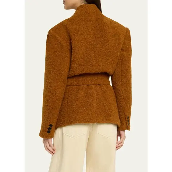 Isabel Marant Étoile Syndra Boucle Belted Oversized Wrap Jacket