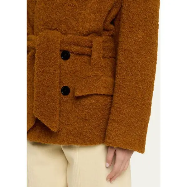 Isabel Marant Étoile Syndra Boucle Belted Oversized Wrap Jacket