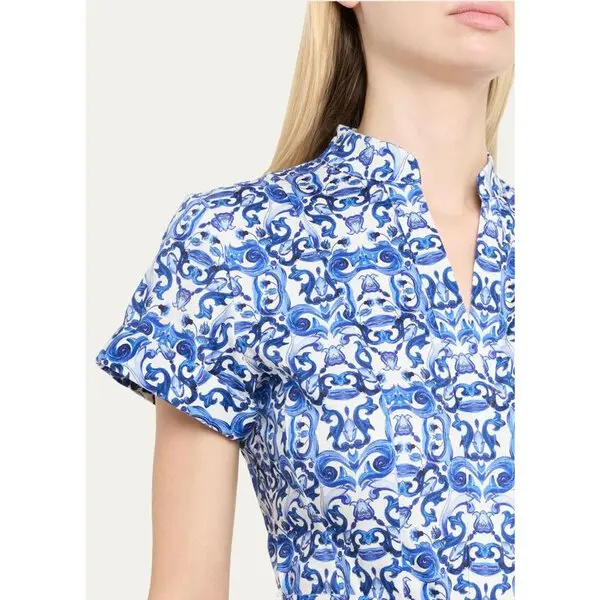 Alice + Olivia Lucy Roll-sleeve Romper