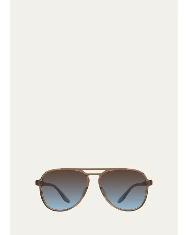 Barton Perreira Hartmann 55mm Acetate Aviator Sunglasses - Tabac