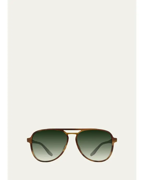 Barton Perreira Hartmann 55mm Acetate Aviator Sunglasses - Tortoise