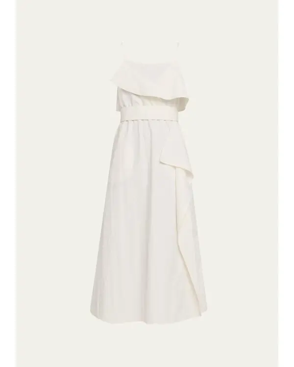 Proenza Schouler White Label Reign Washed Cotton Midi Dress - Alabaster