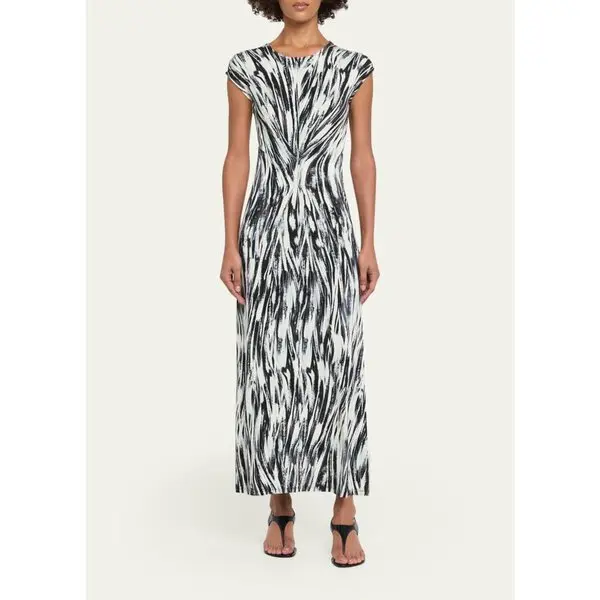 Proenza Schouler White Label Miranda Belted A-line Maxi Dress - Willow Mul