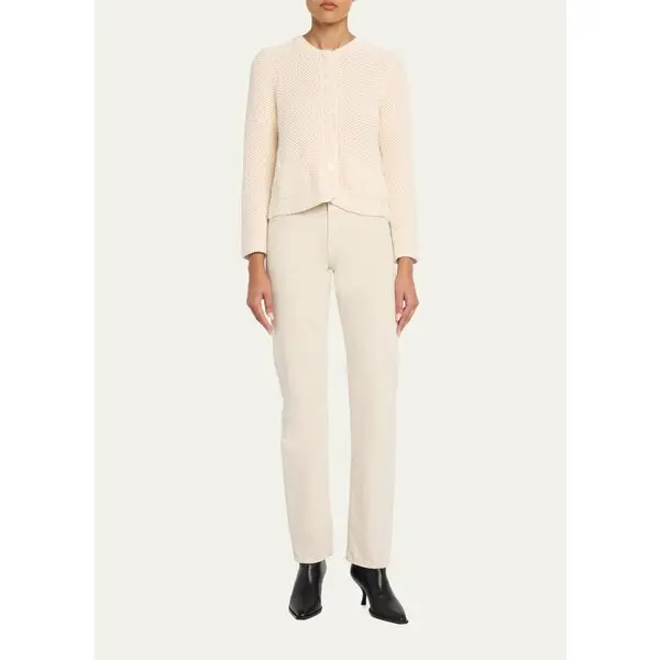 Majestic Filatures Button-front Organic Cotton Knit Cardigan