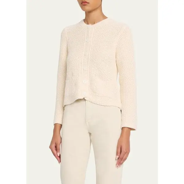 Majestic Filatures Button-front Organic Cotton Knit Cardigan