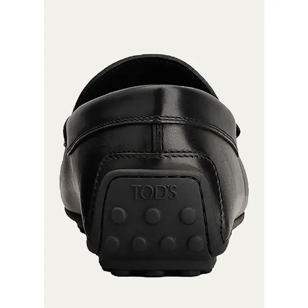 TOD'S Leather Moc-toe Penny Loafers
