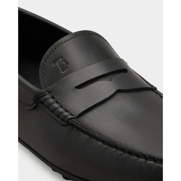 TOD'S Leather Moc-toe Penny Loafers