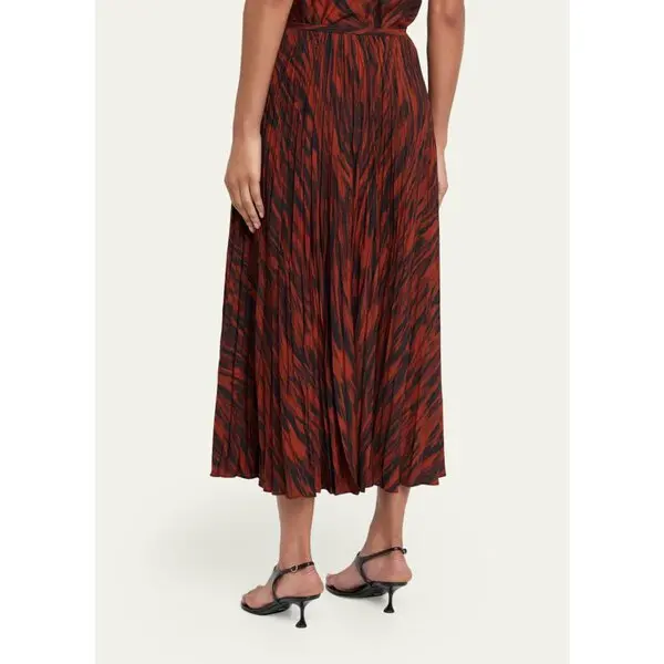 Proenza Schouler White Label Runa Printed Twill Midi Skirt