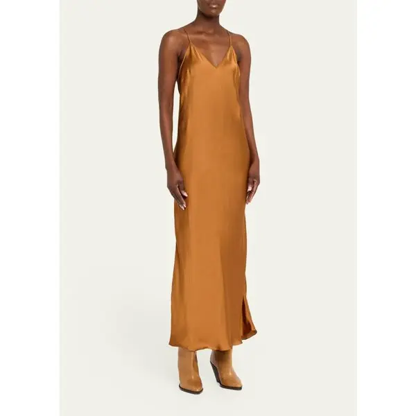 Isabel Marant Étoile Nevana Satin Backless Maxi Slip Dress