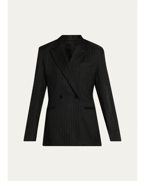 Isabel Marant Étoile Ranya Pinstripe Double-breasted Jacket