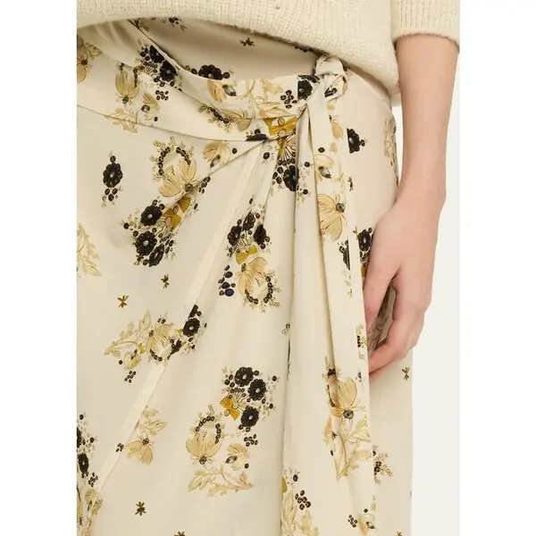 Isabel Marant Étoile Faniry Floral Asymmetric Silk Skirt