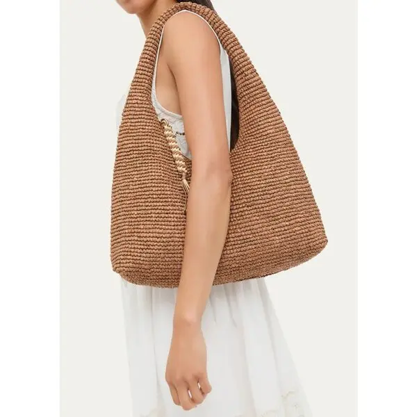 LOEFFLER RANDALL Willow Woven Raffia Hobo Bag