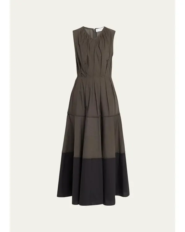Proenza Schouler White Label Kailey Tiered Poplin Maxi Dress
