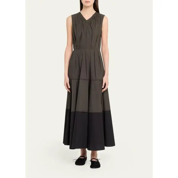 Proenza Schouler White Label Kailey Tiered Poplin Maxi Dress