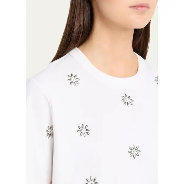 Veronica Beard Embellished Crewneck T-shirt - White